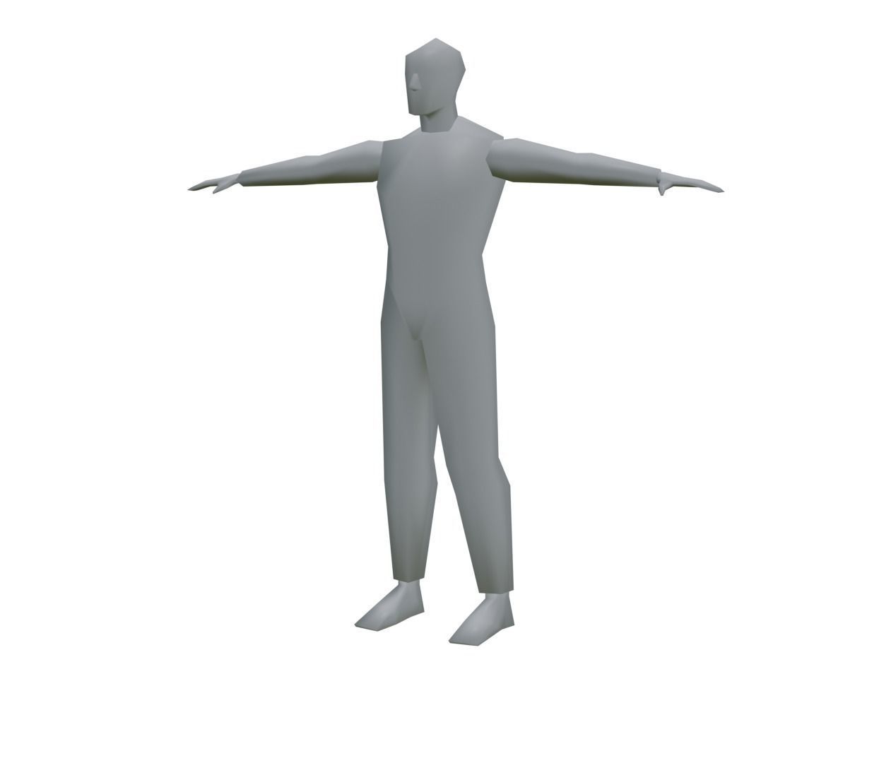 Male and Female Low Poly Base Mesh PS1 Style 3D Model free VR / AR ...