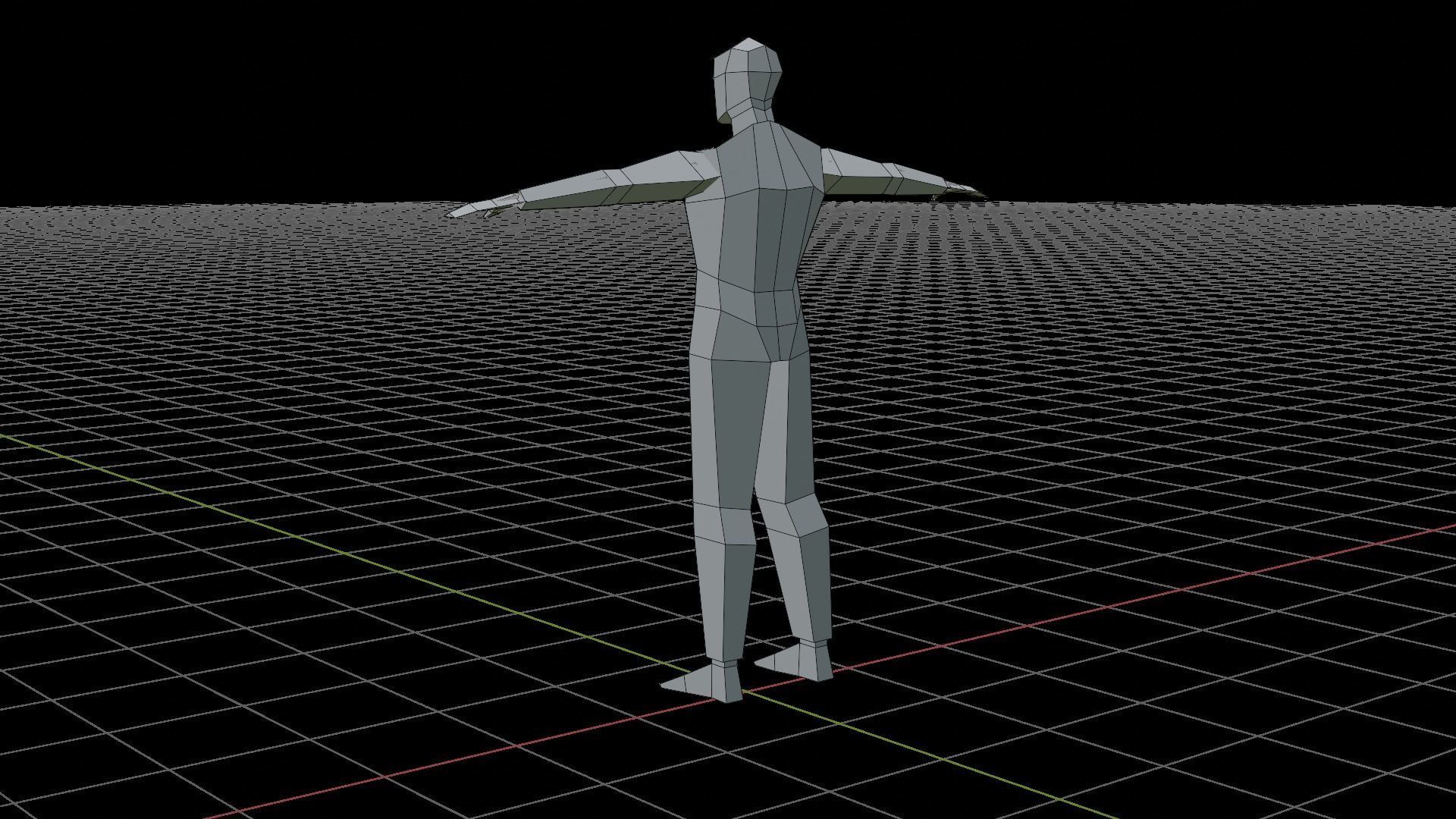 Male and Female Low Poly Base Mesh PS1 Style 3D Model free VR / AR ...