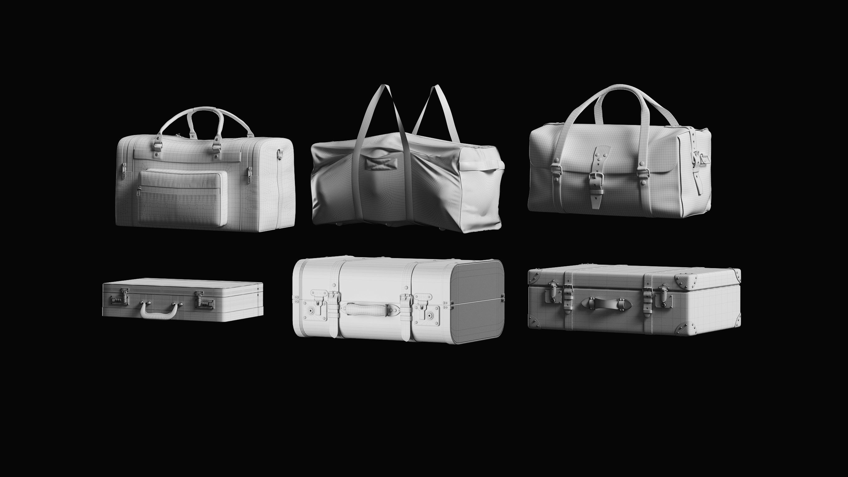 Bags Basemesh Collection 3D model | CGTrader