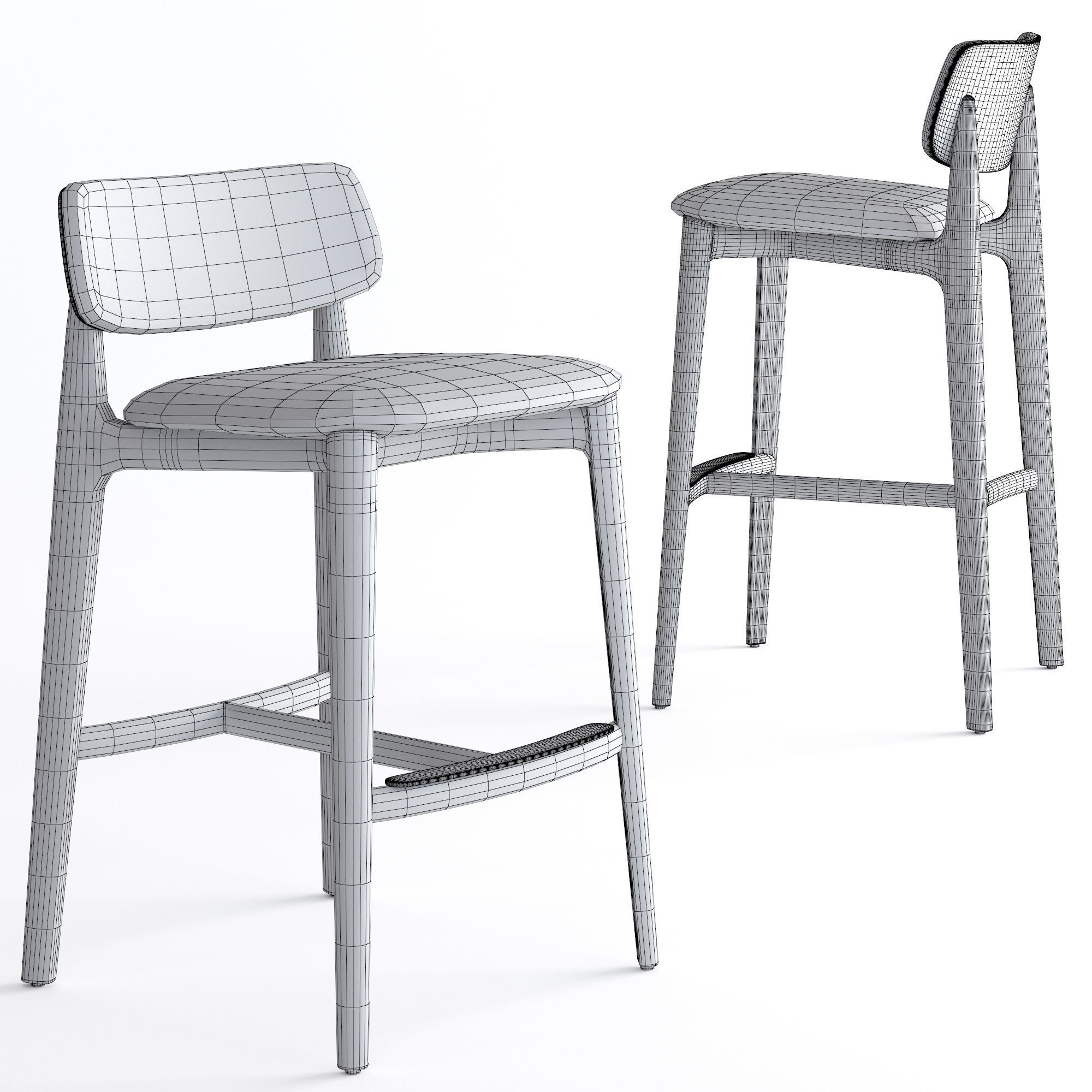 Poliform Curve bar chair 3D model | CGTrader