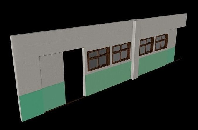 school class wall free 3D model | CGTrader