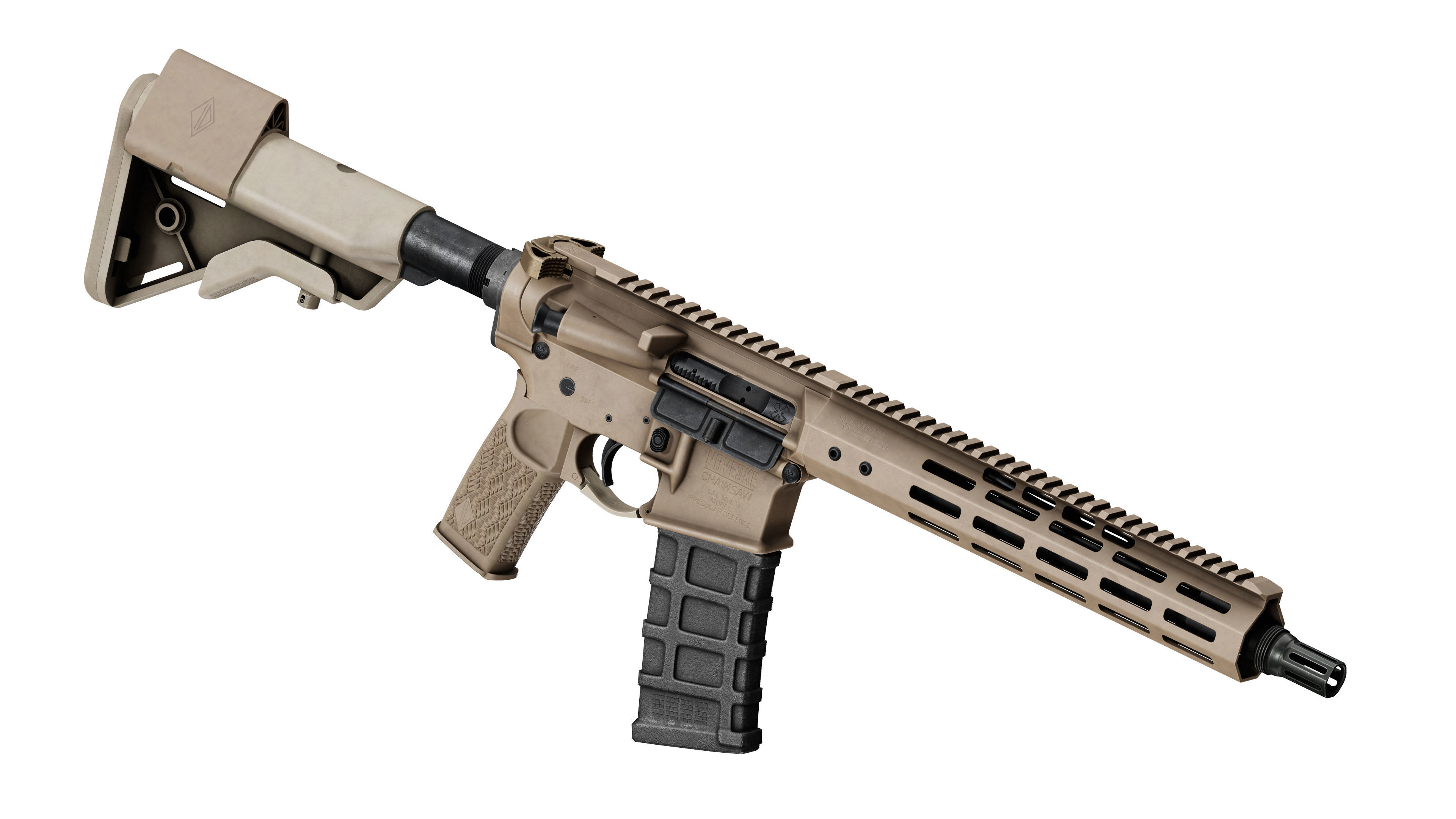 3D model NOVESKE IRREGULAR DEFENSE CHAINSAW RIFLE VR / AR / low-poly ...