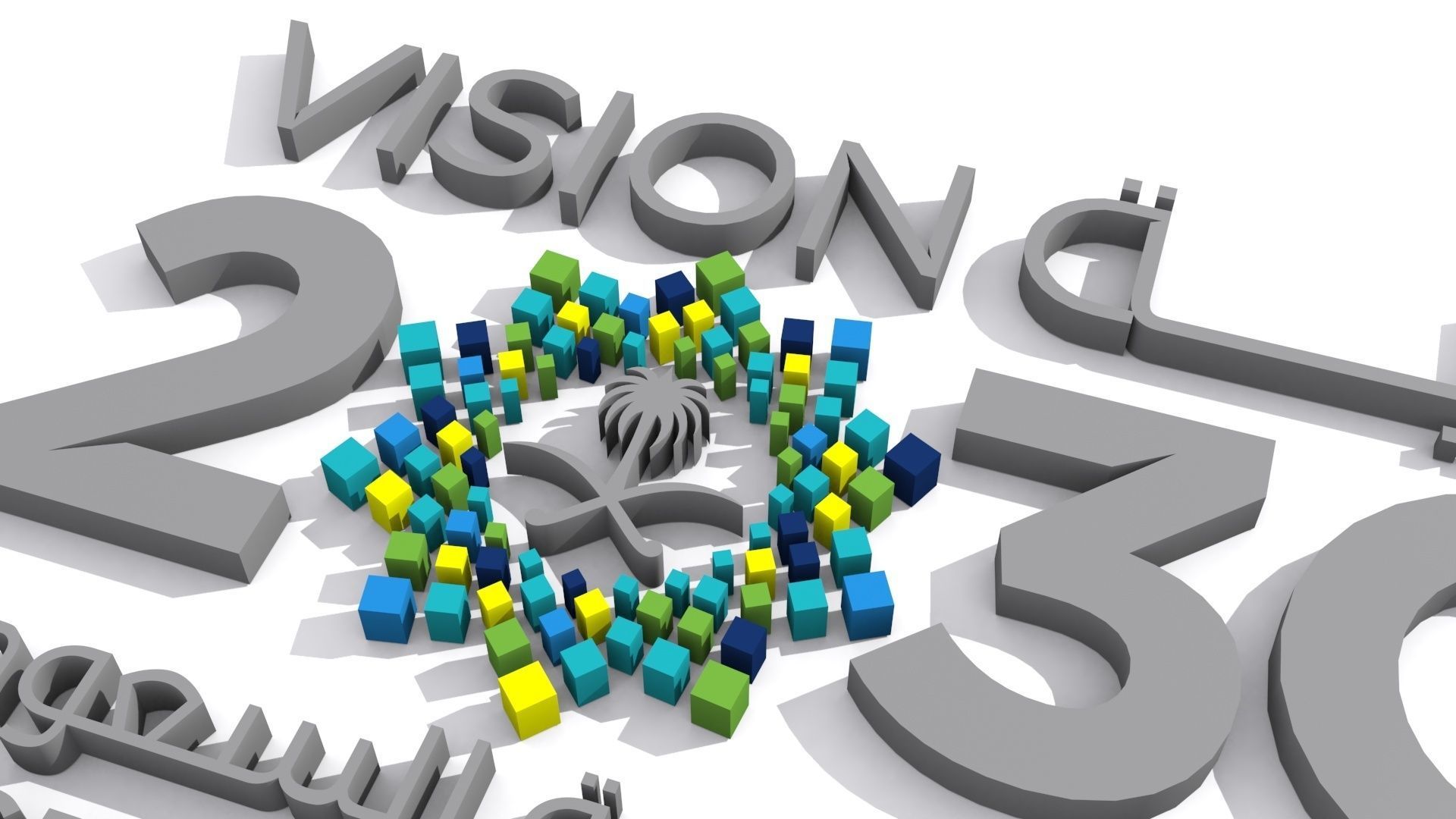 2030 Saudi vision Logo 3D model | CGTrader