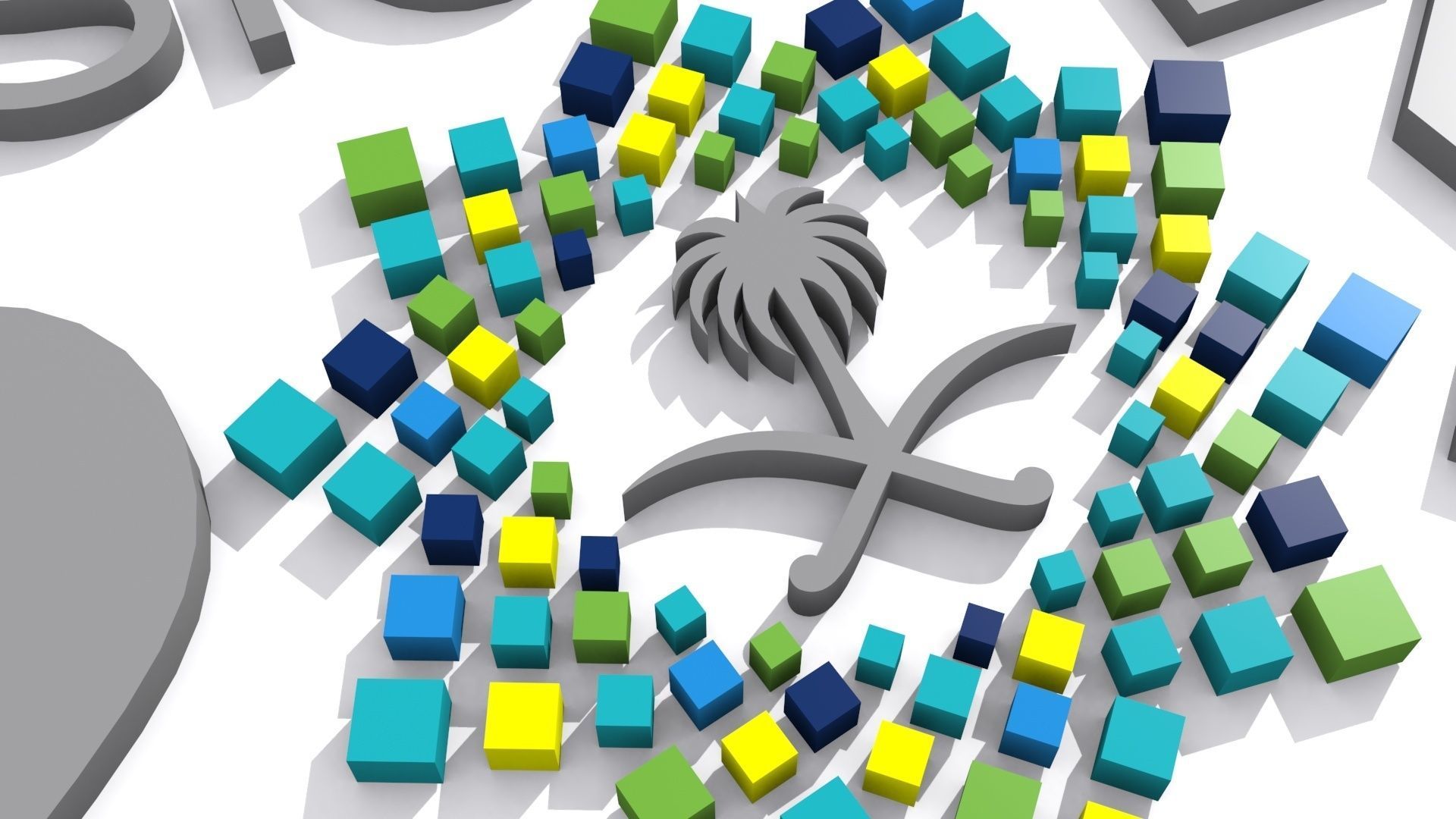 2030 Saudi vision Logo 3D model | CGTrader