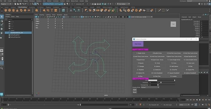 Custom Controller tool for maya 3D model | CGTrader