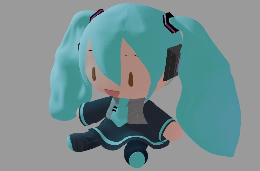 Miku Hatsune Plushie free 3D model | CGTrader