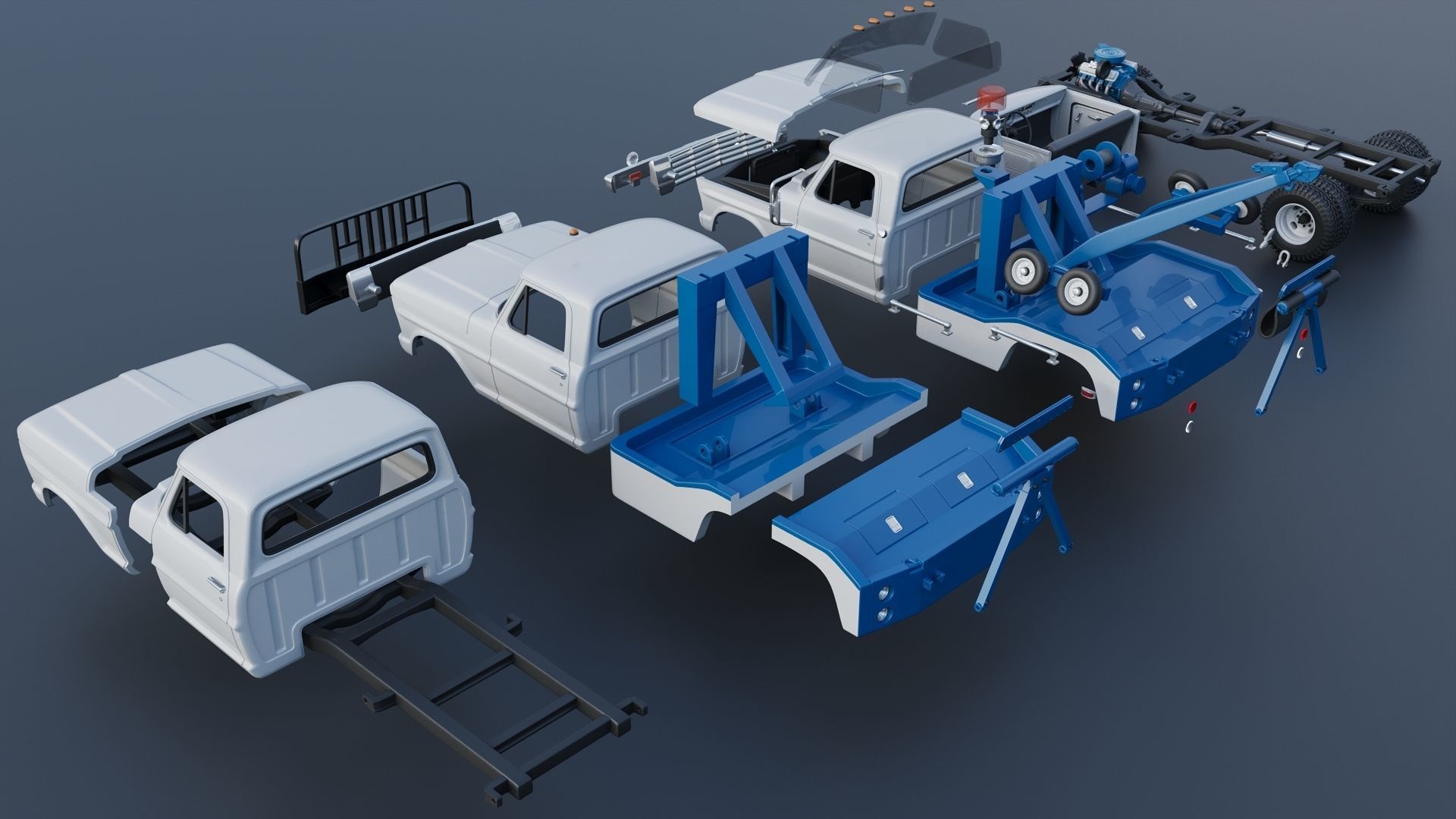F-350 Wrecker 1969 3D model 3D printable | CGTrader