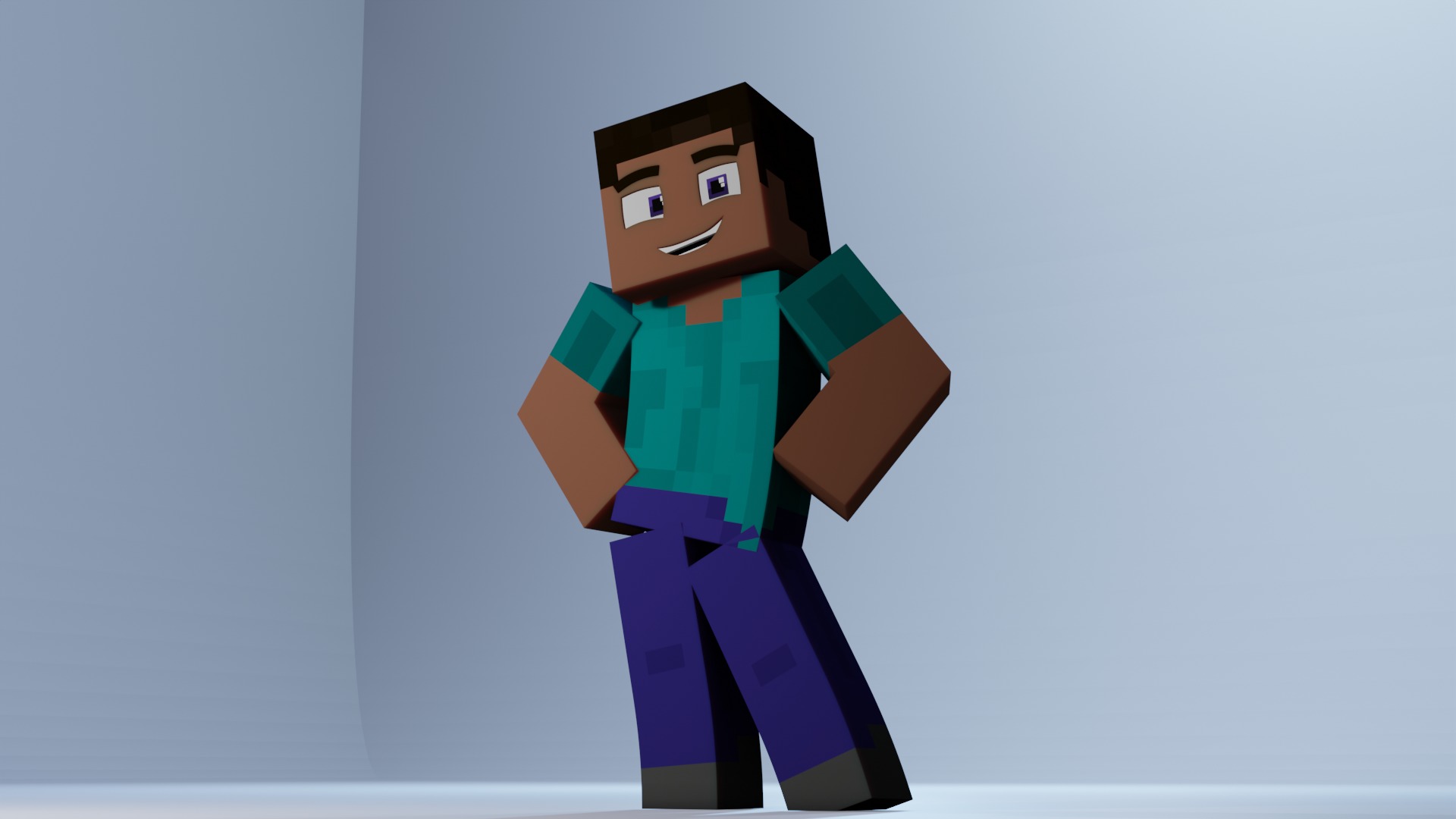Minecraft Steve 3D with Run Animation and Expressions - Blender Texture ...