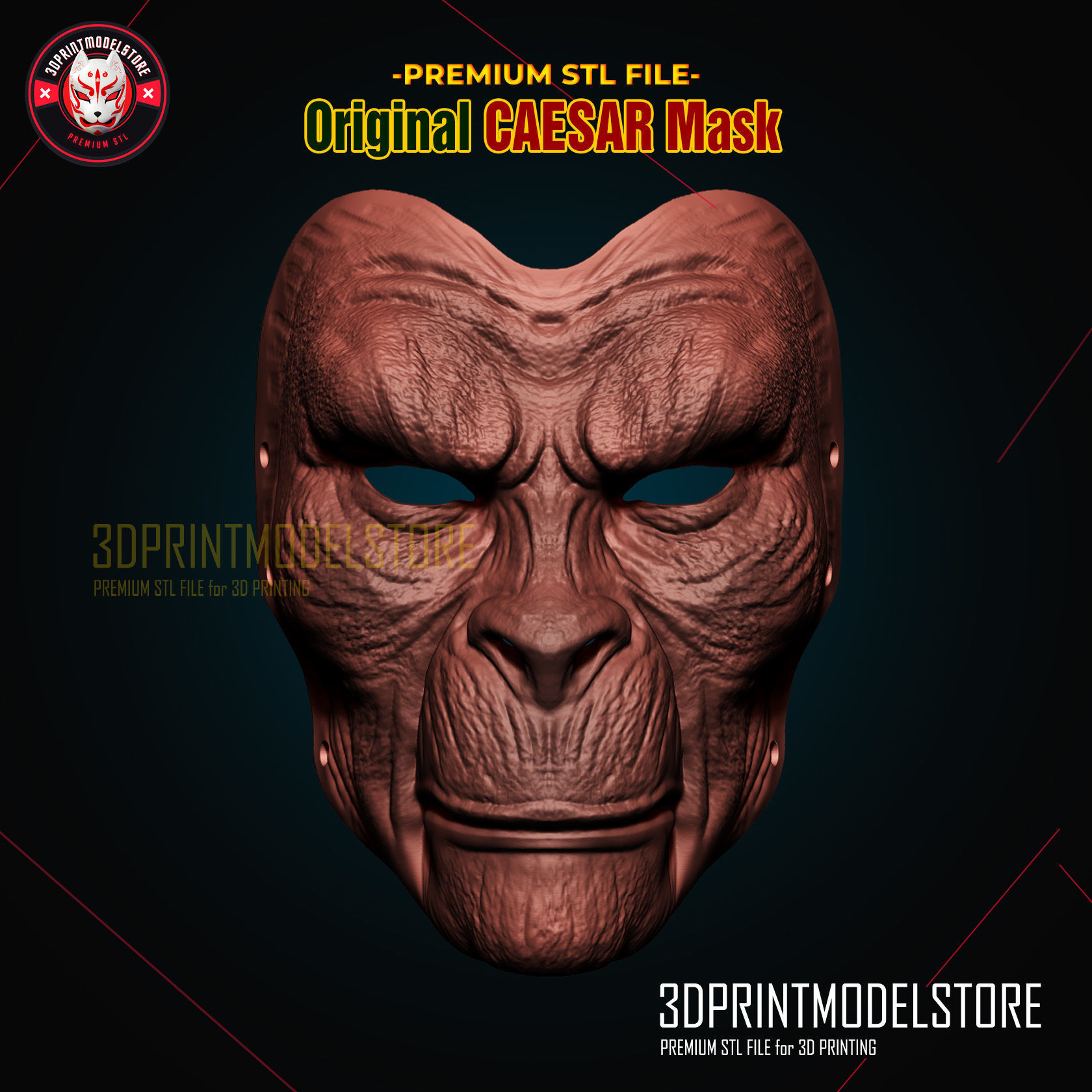 Original Planet of the Apes Caesar Mask 3D model 3D printable | CGTrader