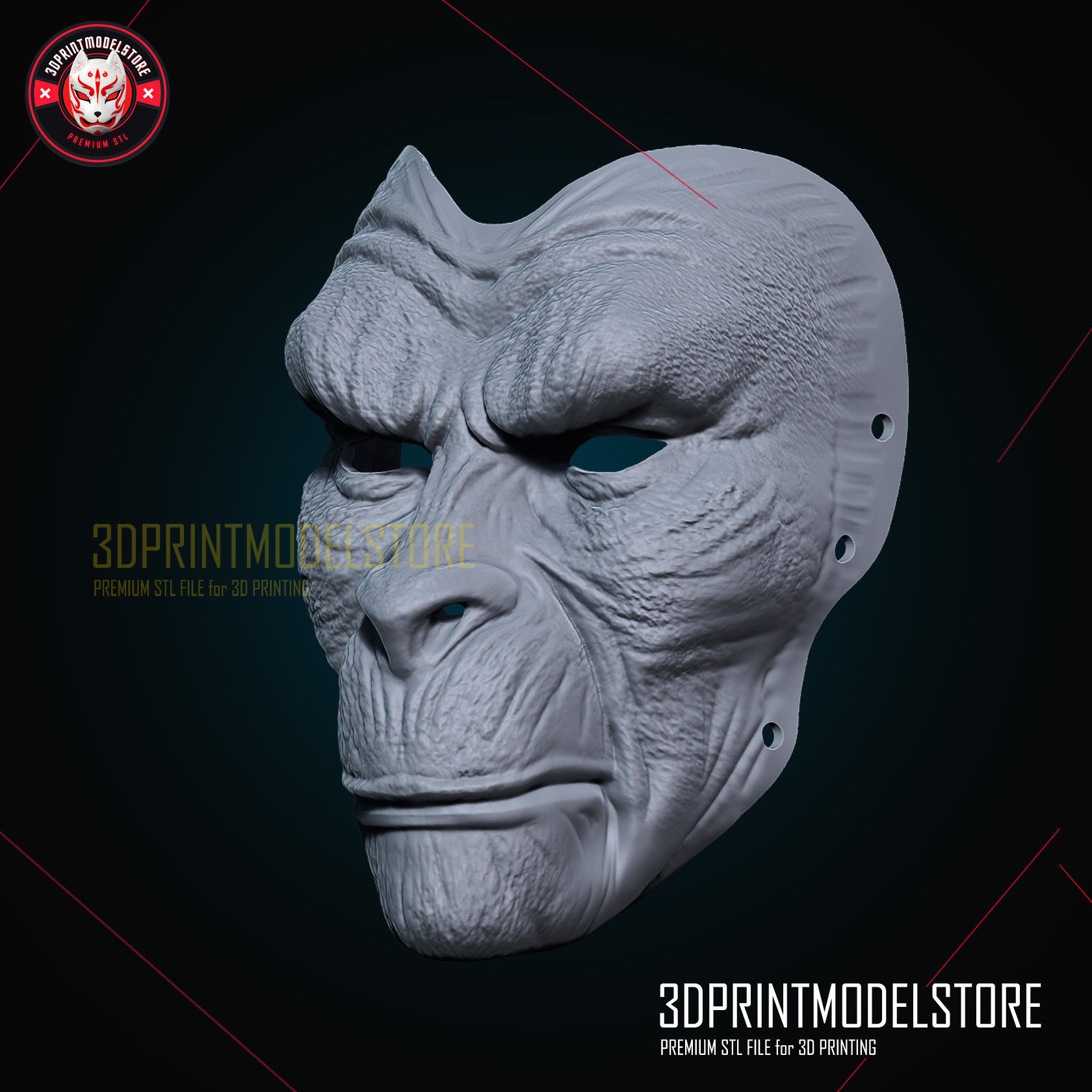 Original Planet of the Apes Caesar Mask 3D model 3D printable | CGTrader