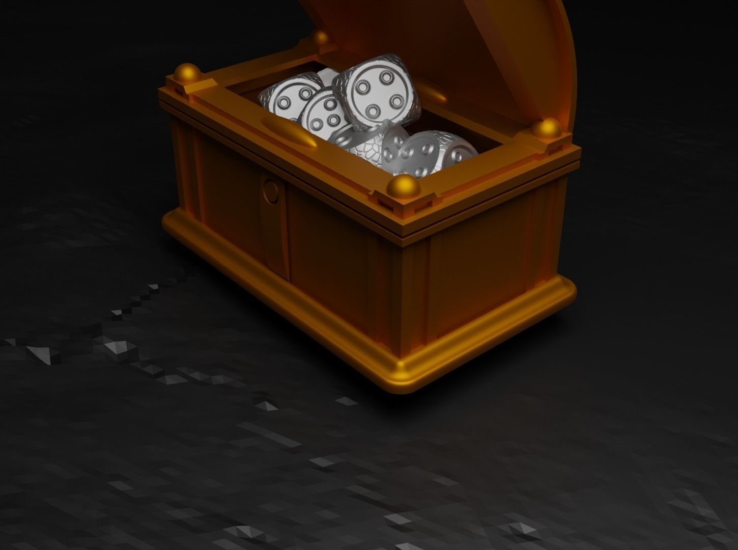 DnD Treasure Chest Dice Box Pattern 3D model 3D printable | CGTrader