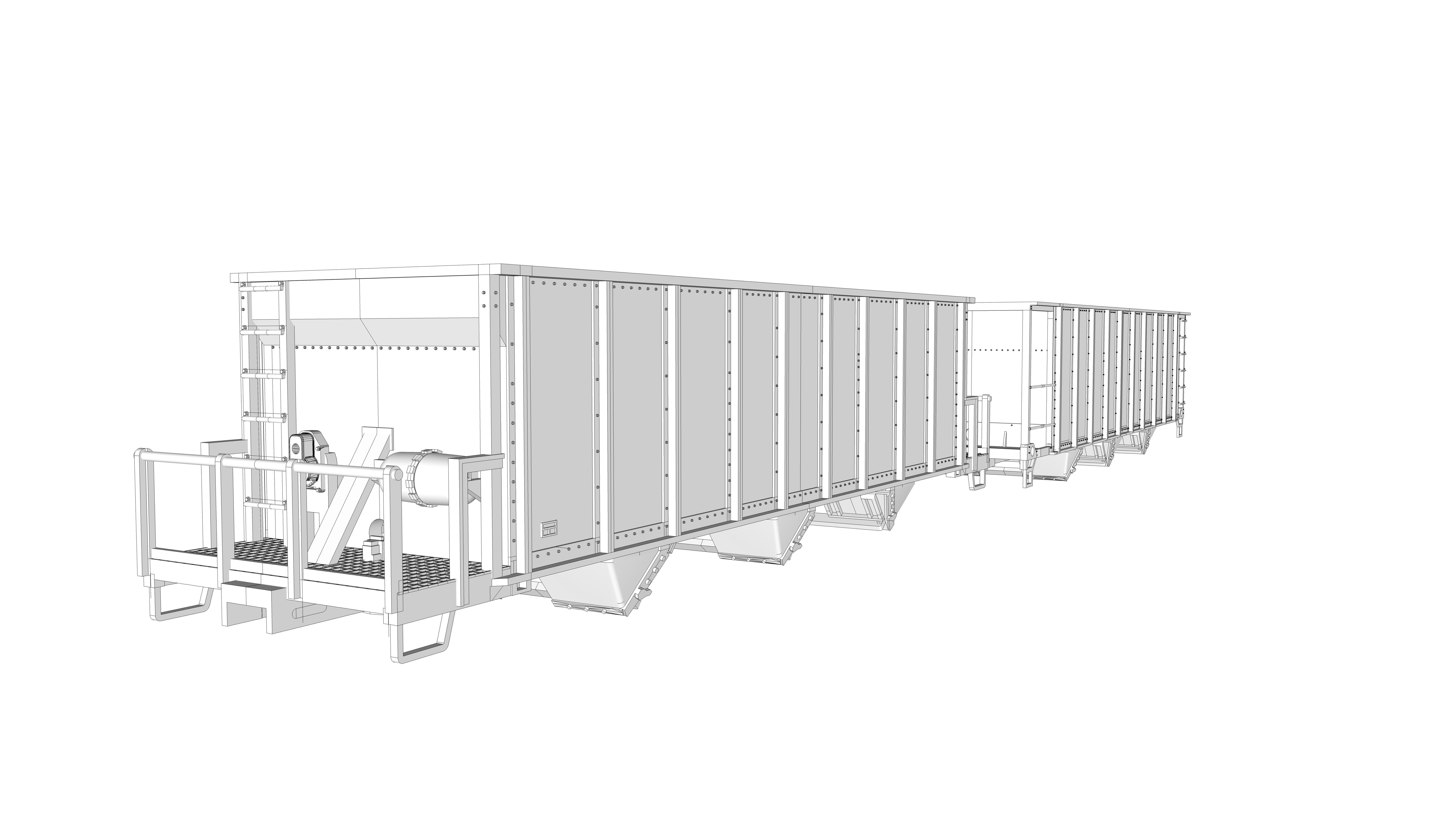 Aggregate Rock Phosphate Hoppers CSX HO 3D model 3D printable | CGTrader