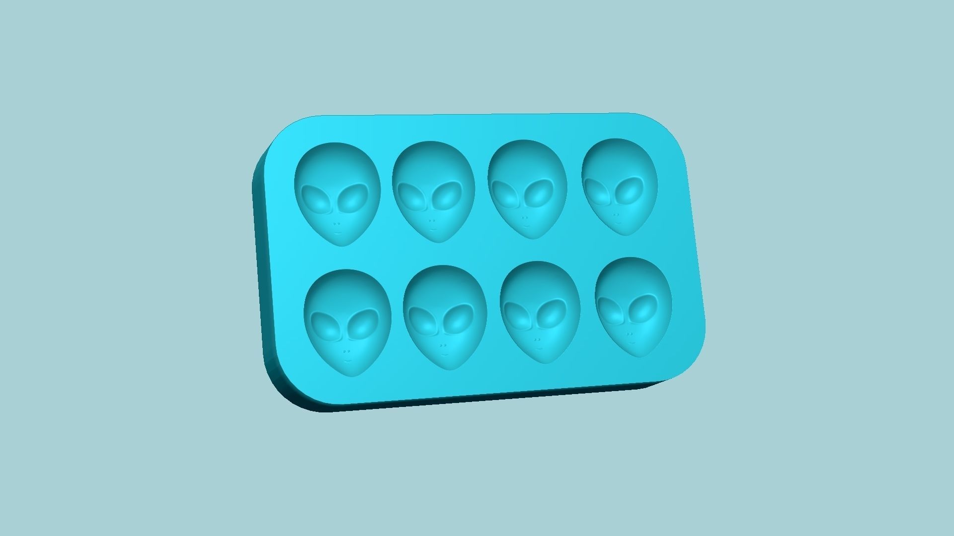 Jelly Candy Molding Alien Face - Gummy Mould 3D model 3D printable ...