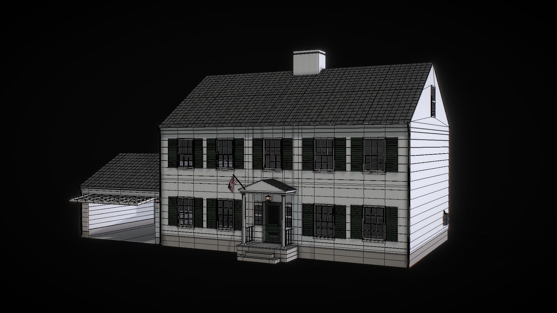 Colonial House free VR / AR / low-poly 3D model | CGTrader