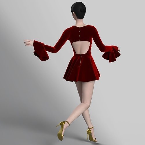 Mini Dress free 3D model | CGTrader