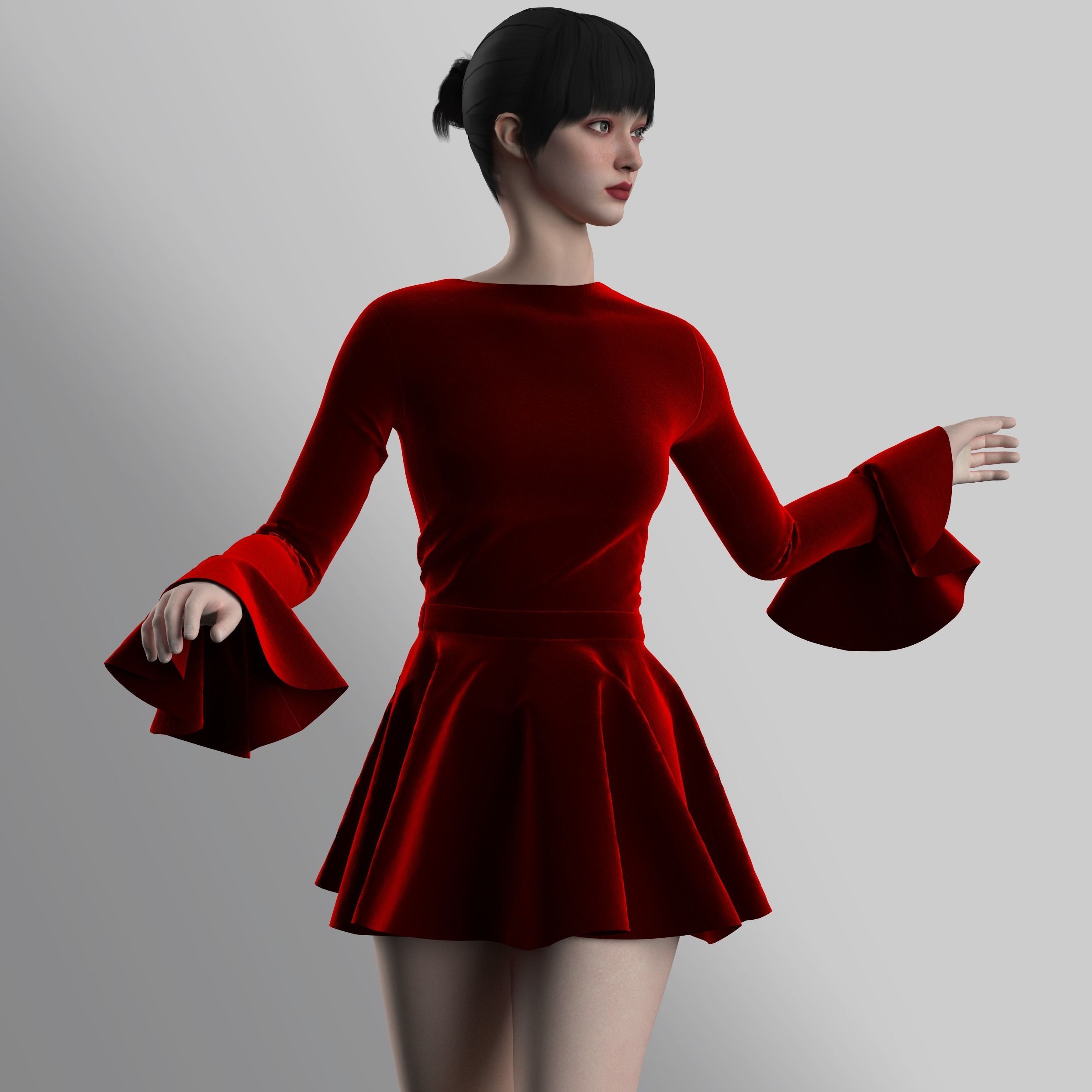 Mini Dress free 3D model | CGTrader