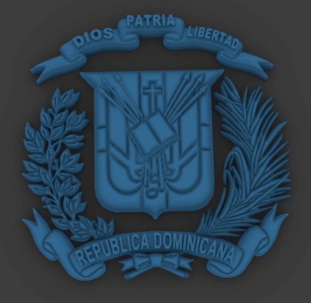 Escudo Republica Dominicana Coat of Arms Dominican Republic 3D model 3D ...