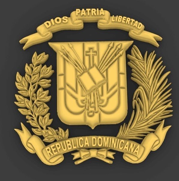 Escudo Republica Dominicana Coat of Arms Dominican Republic 3D model 3D ...