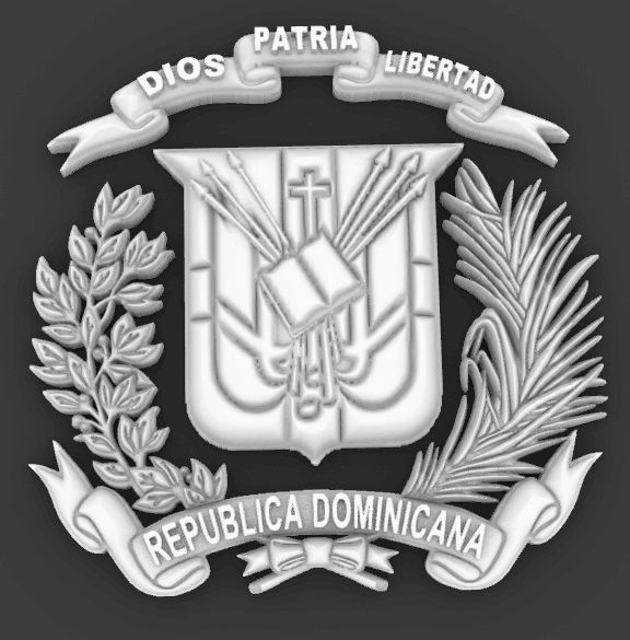 Escudo Republica Dominicana Coat of Arms Dominican Republic 3D model 3D ...