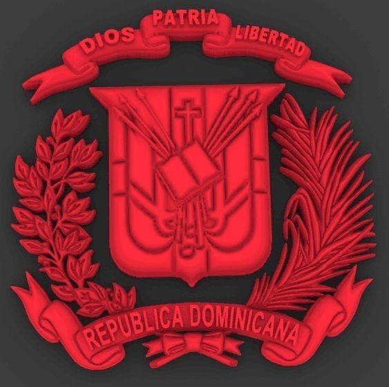 Escudo Republica Dominicana Coat of Arms Dominican Republic 3D model 3D ...