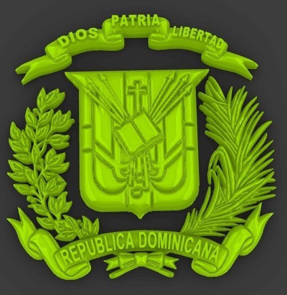 Escudo Republica Dominicana Coat of Arms Dominican Republic 3D model 3D ...