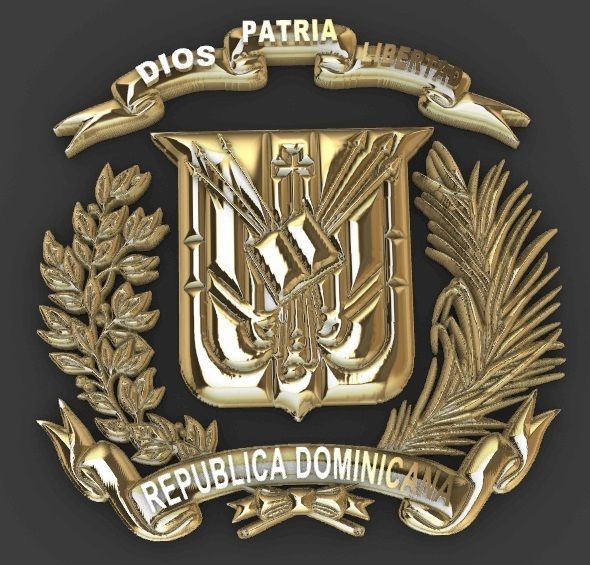 Escudo Republica Dominicana Coat of Arms Dominican Republic 3D model 3D ...
