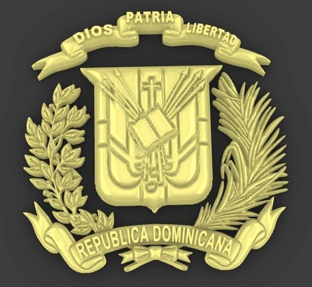 Escudo Republica Dominicana Coat of Arms Dominican Republic 3D model 3D ...
