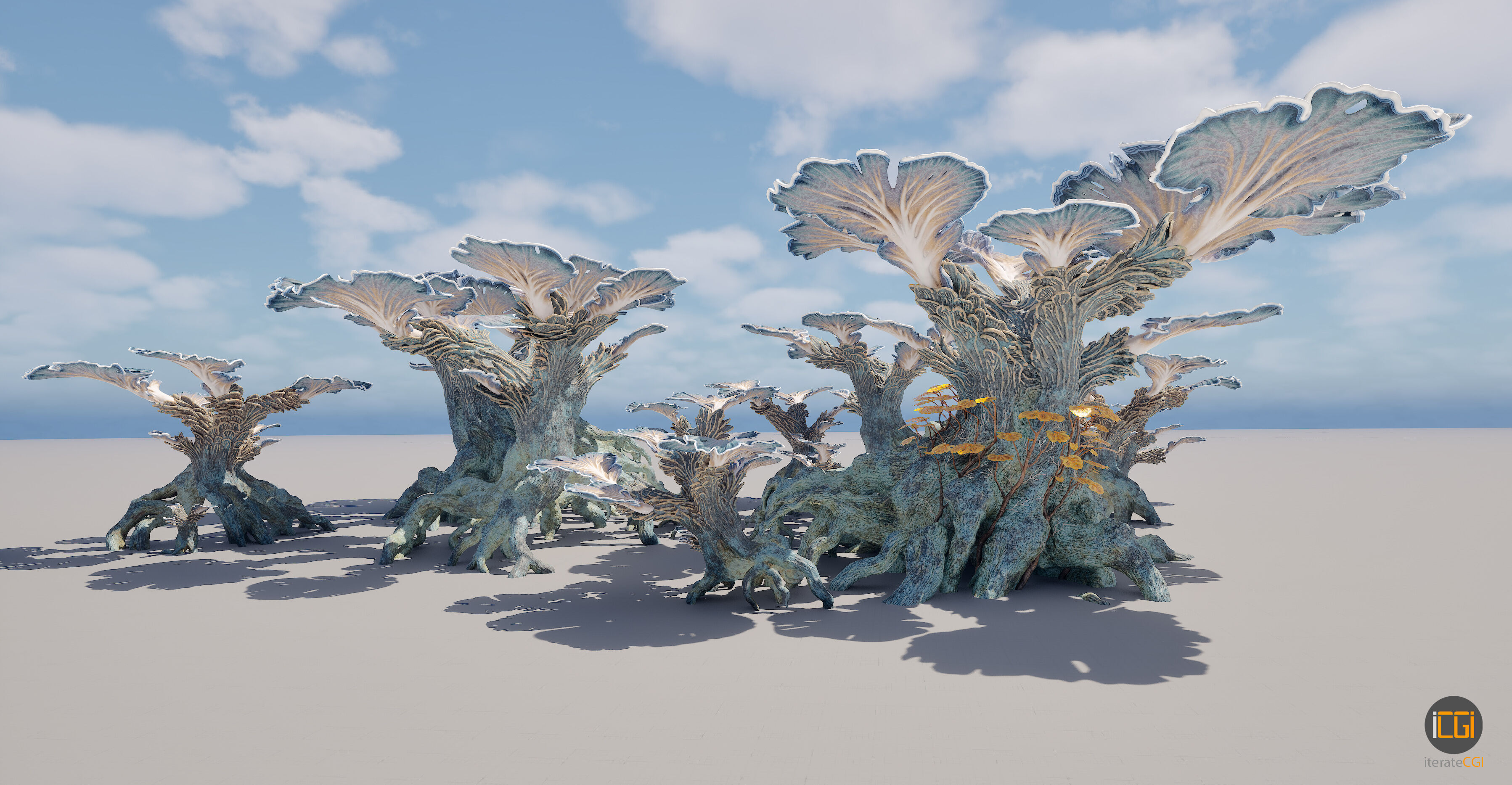 Alien plant mushroom Type 4 3D model | CGTrader