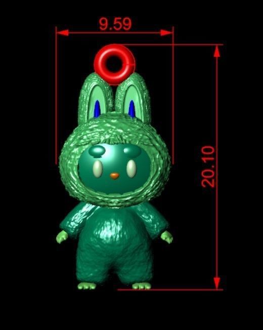 Labubu Pendent 3D model 3D printable | CGTrader