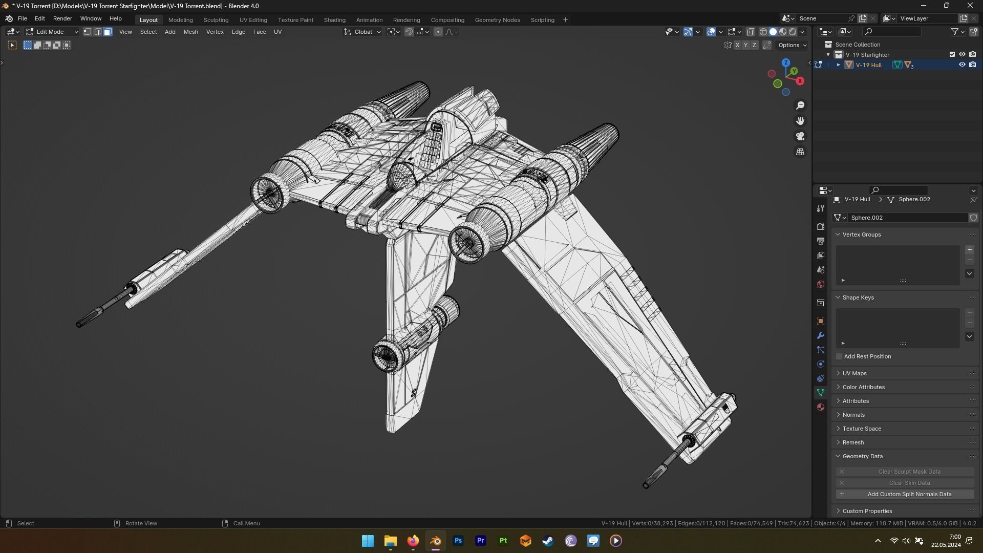 V-19 Torrent Starfighter - Star Wars 3D model | CGTrader