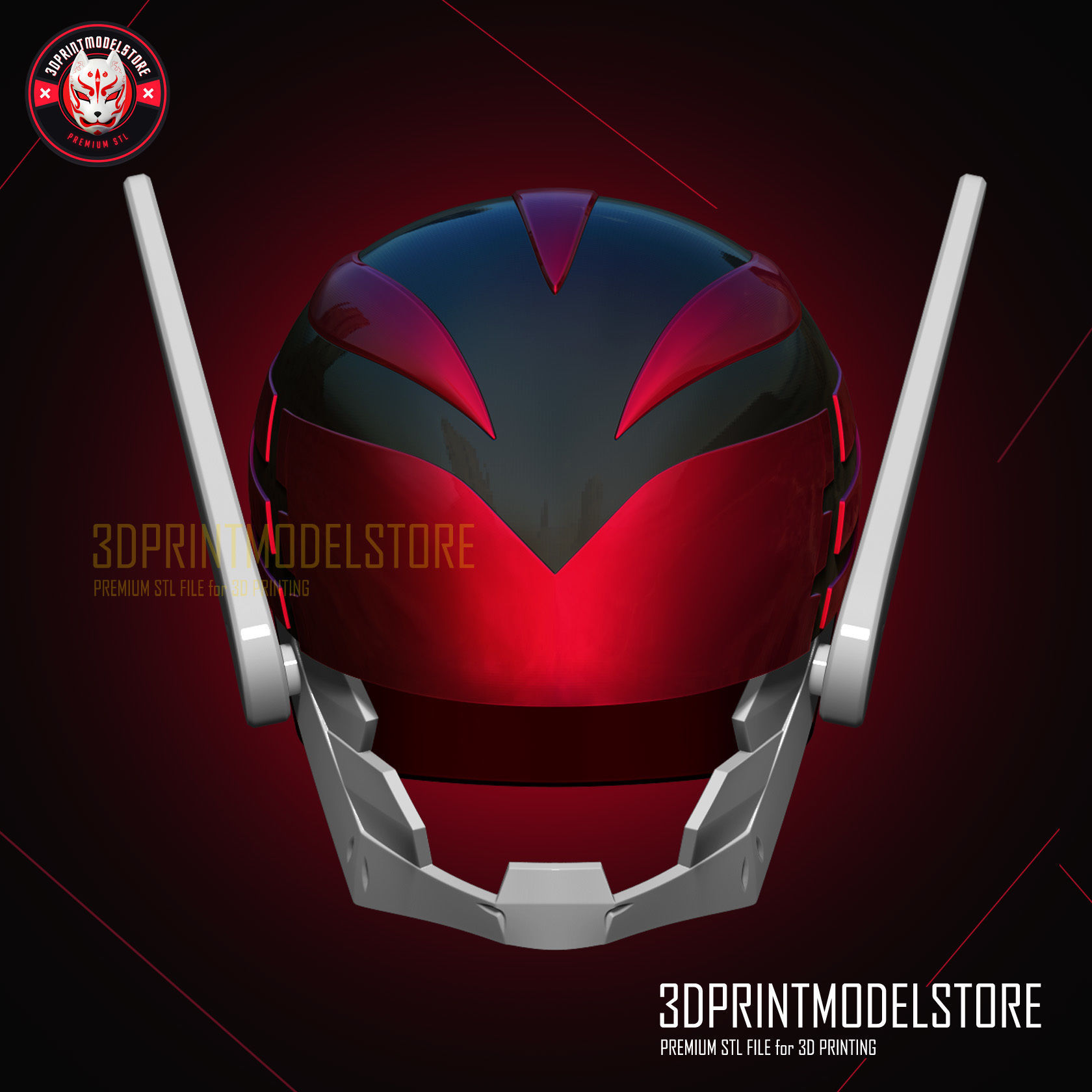 Go Go Loser Ranger Reject Red Keeper Helmet Cosplay STL 3D model 3D ...
