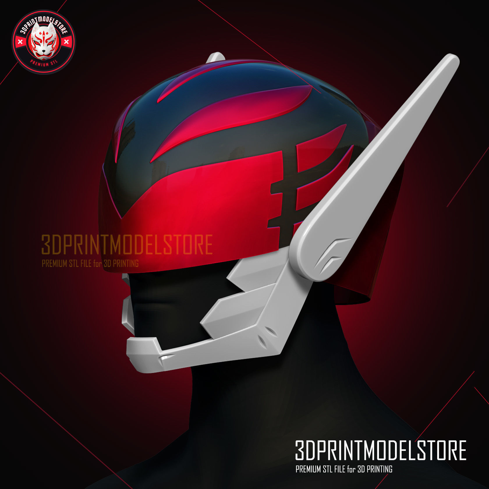 Go Go Loser Ranger Reject Red Keeper Helmet Cosplay STL 3D model 3D ...
