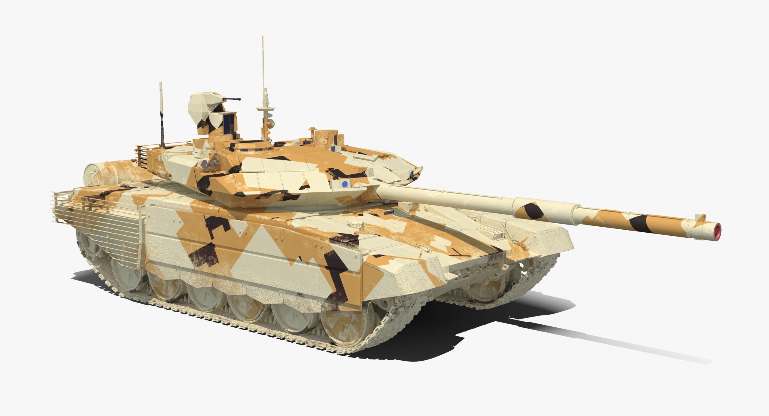 3D model T-90 MS Desert Dirt VR / AR / low-poly | CGTrader