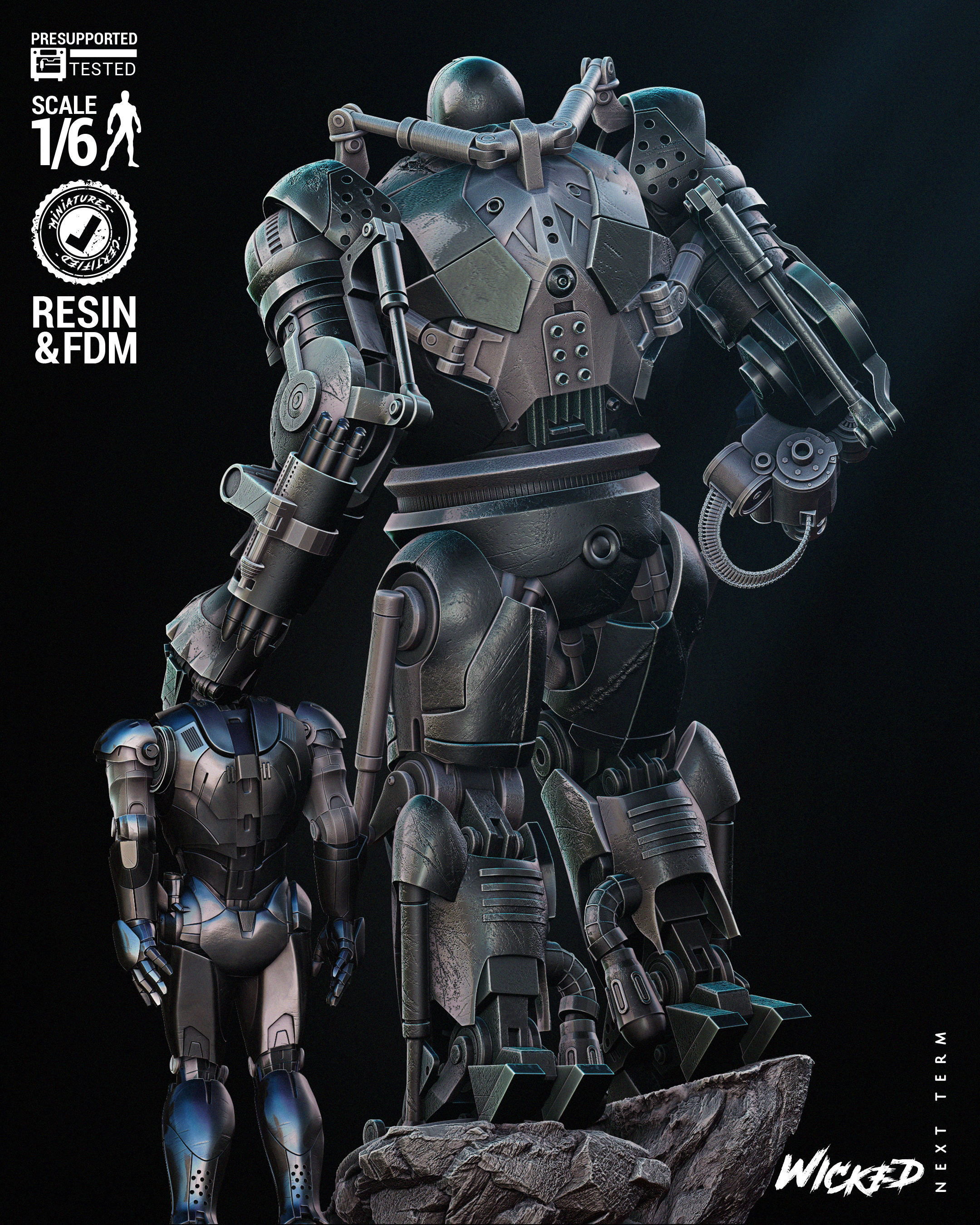 Wicked Marvel Iron Monger Sculpture Tested for 3D printing 3D model 3D ...