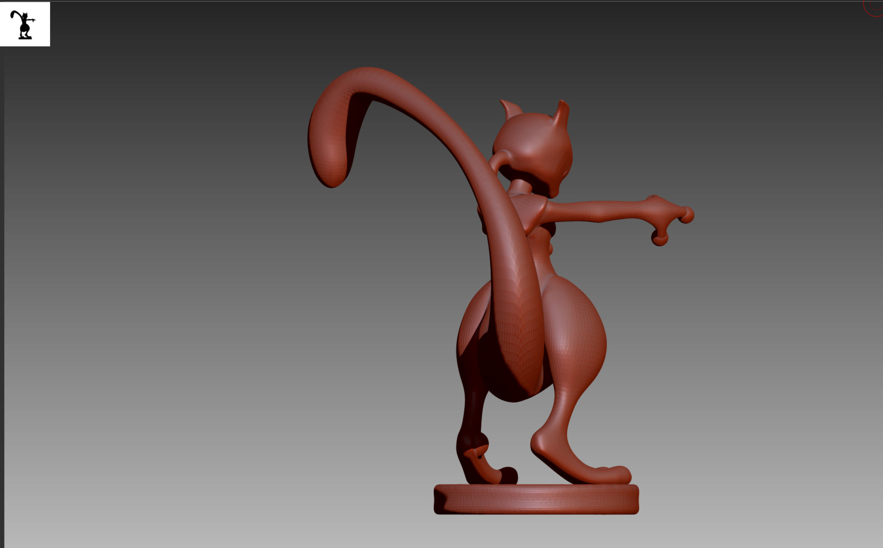Mewtwo Pokemon OBJ STL 3D model 3D printable | CGTrader