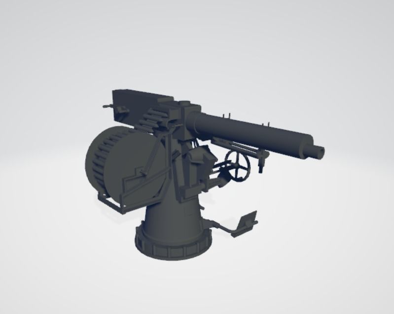 Japanese WW2 Gun 3D model | CGTrader