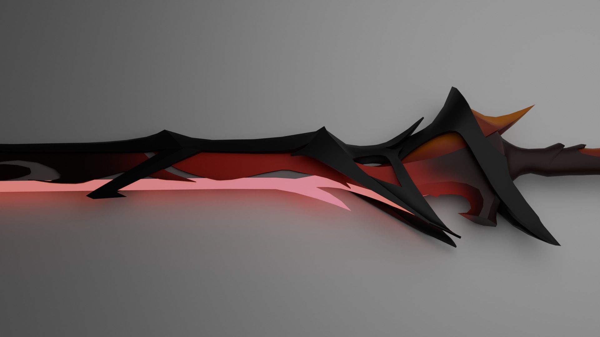 Dark Night Samurai- Anime Sword Low Poly 3d model free VR / AR / low ...