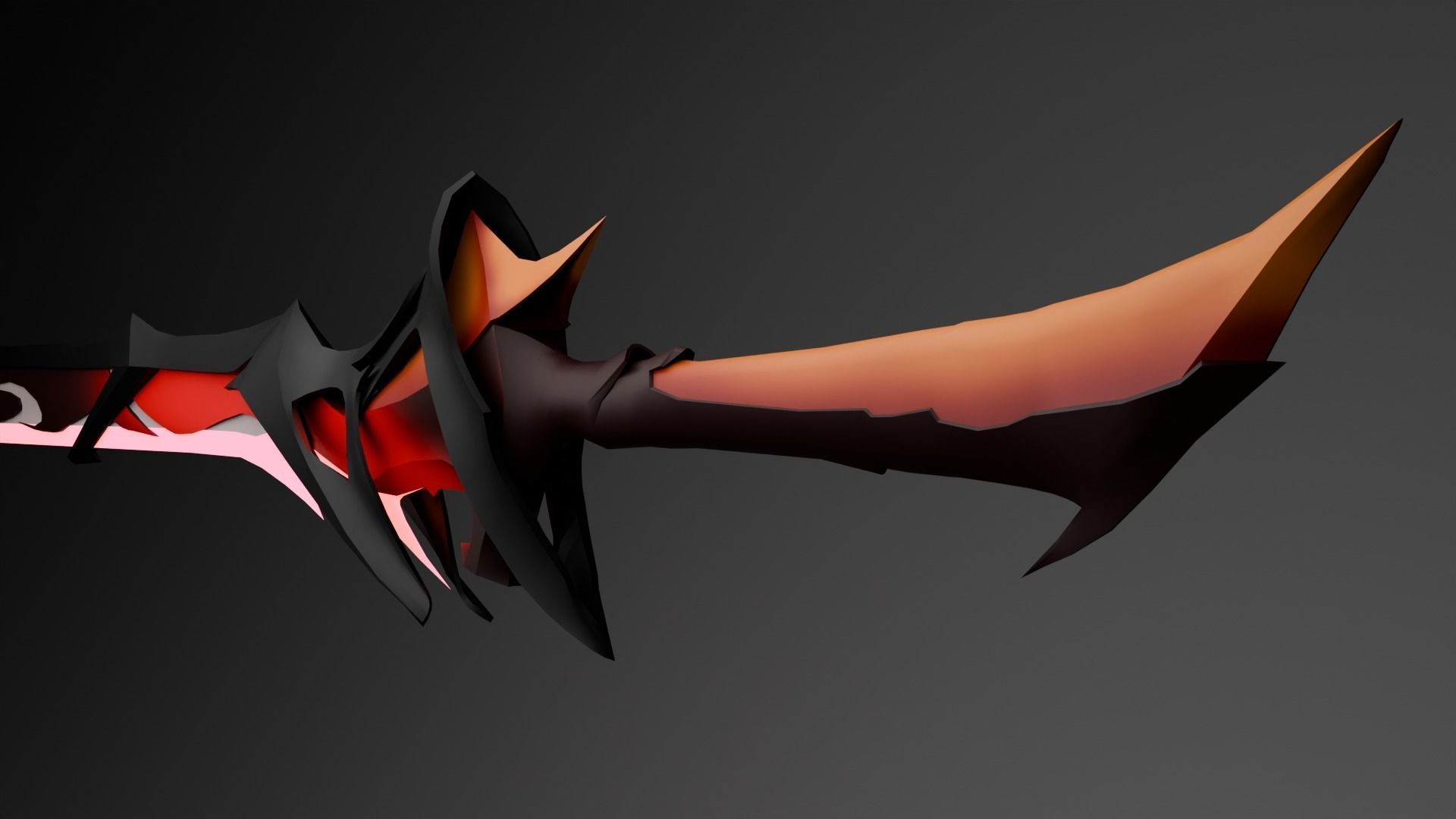 Dark Night Samurai- Anime Sword Low Poly 3d model free VR / AR / low ...