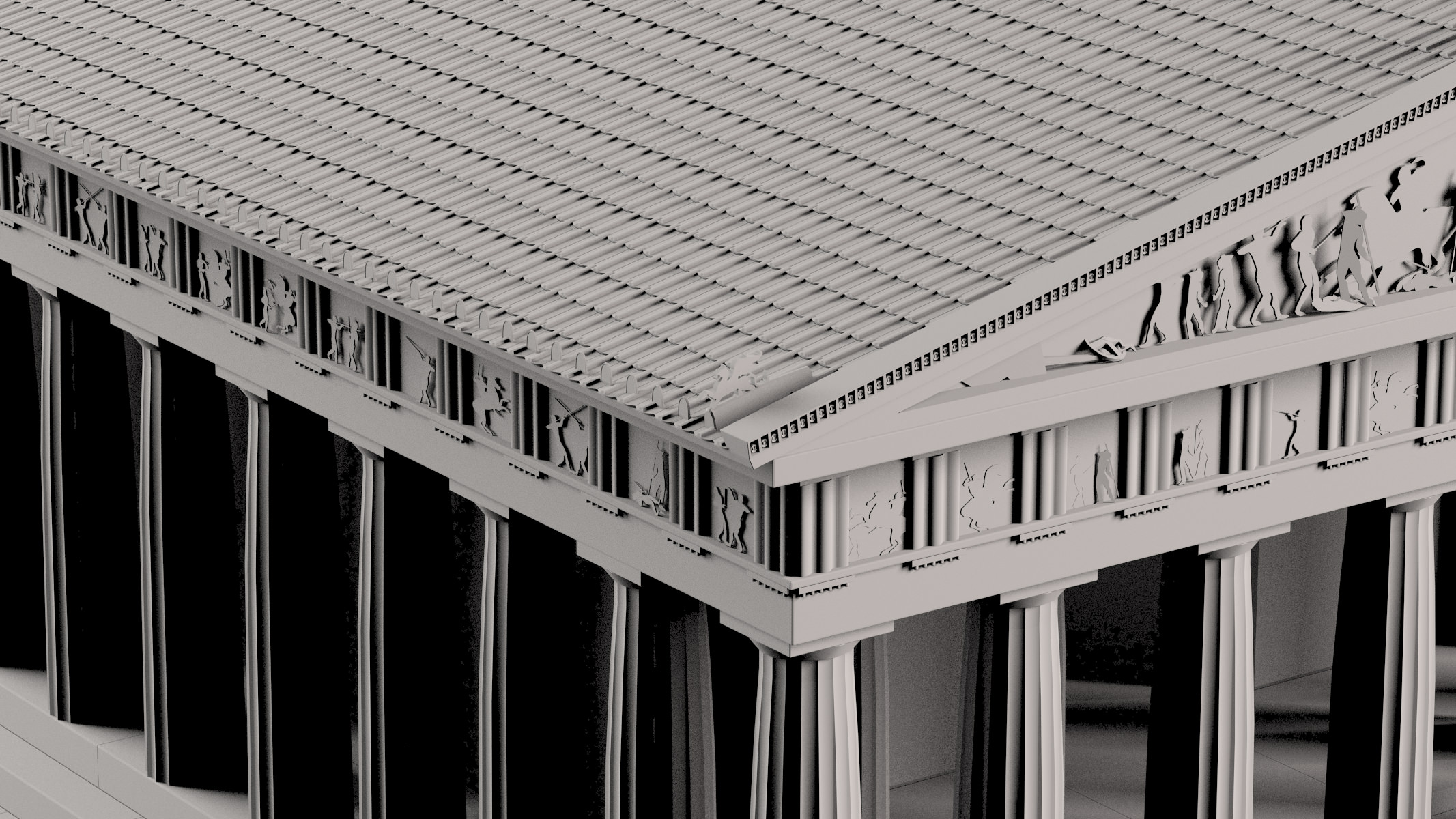 Parthenon greek temple 3D model | CGTrader
