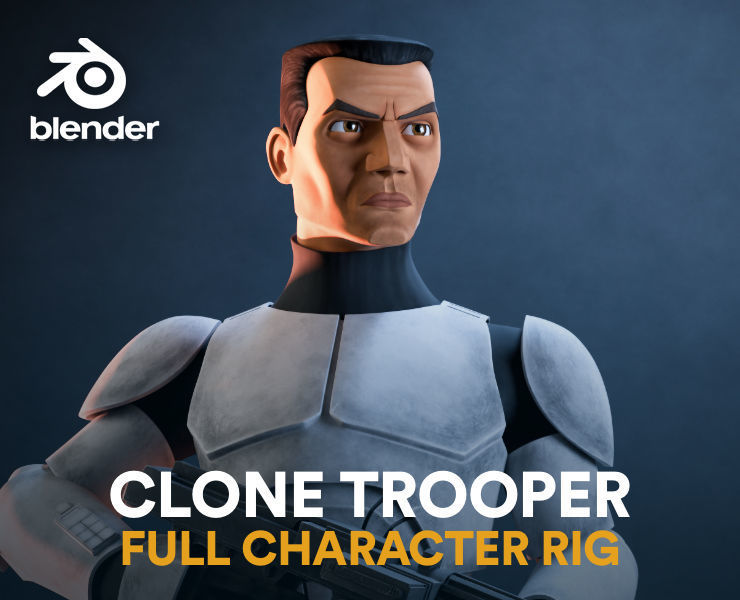 Clone Trooper - Full Character Rig 3D model rigged | CGTrader