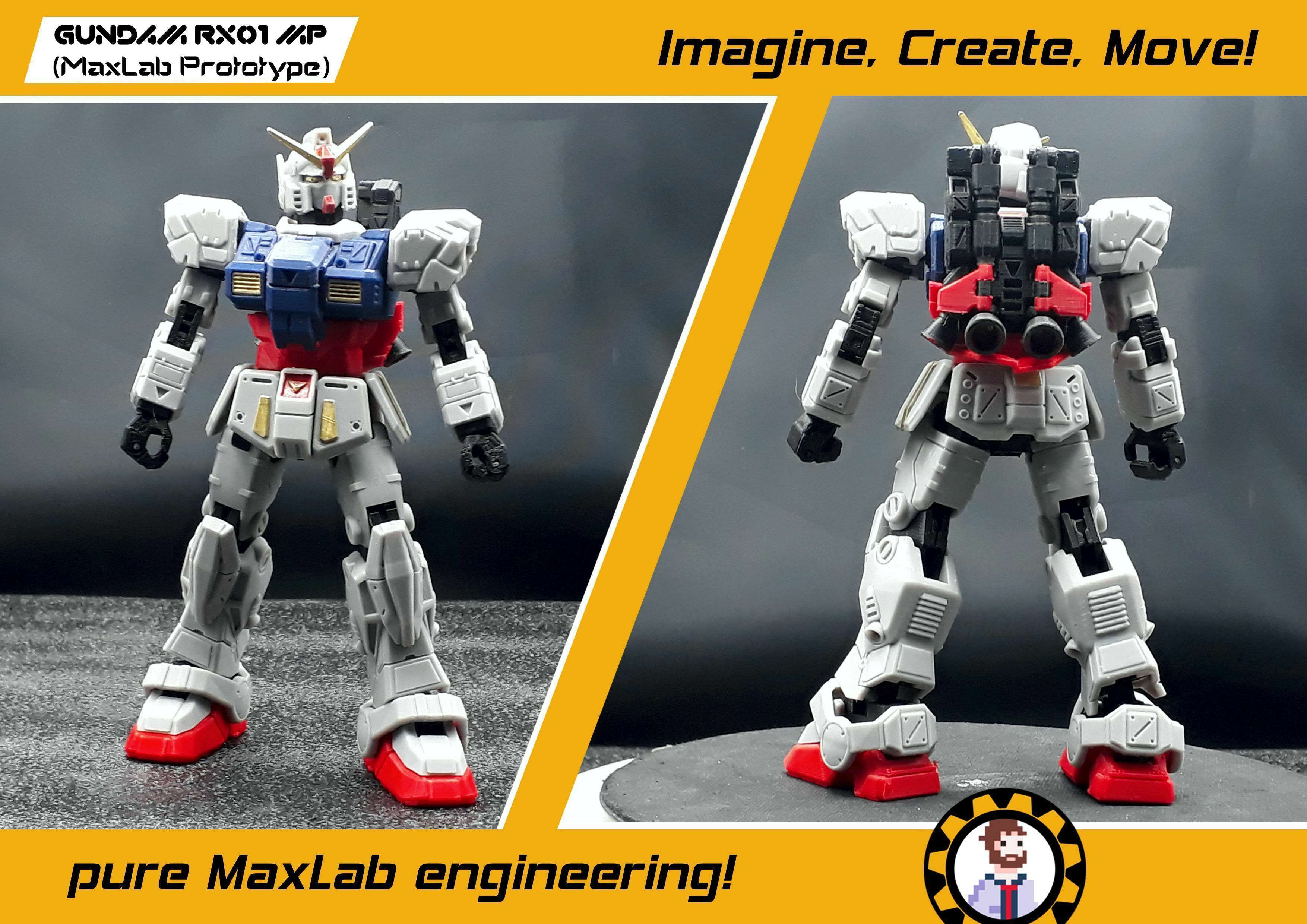 GUNDAM MAXLAB PROTOTYPE RX01 3D model 3D printable | CGTrader