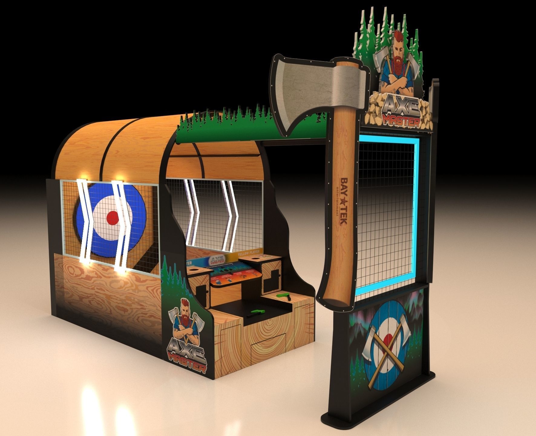 Bay Tek Axe Master Throwing Arcade Machine 3D model | CGTrader