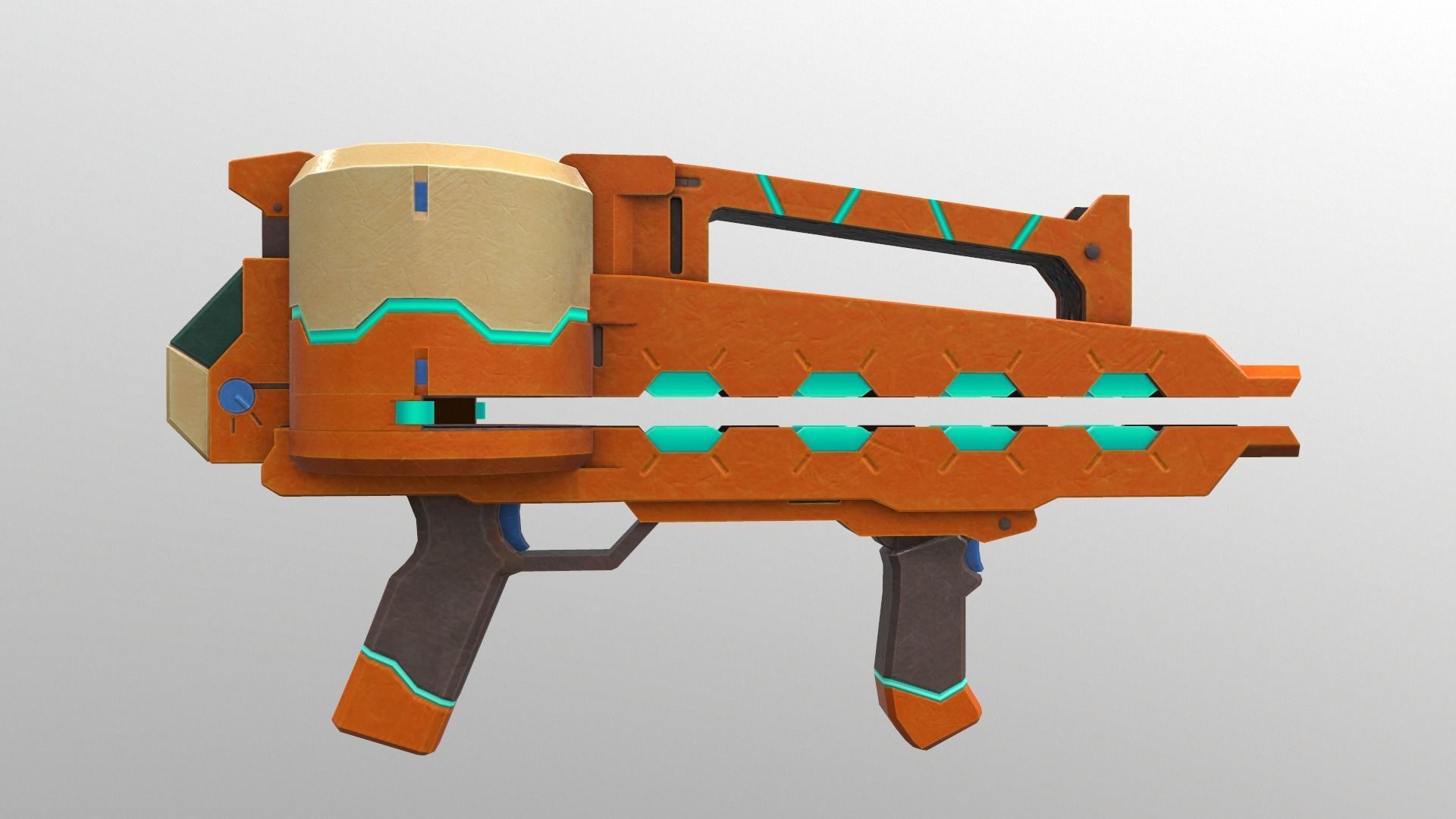 3D model Stone Wall Gun V2 VR / AR / low-poly | CGTrader