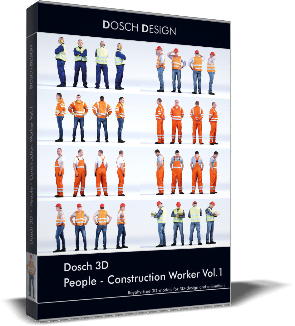 Dosch 3D - People - Construction Worker Vol 1 3D model | CGTrader