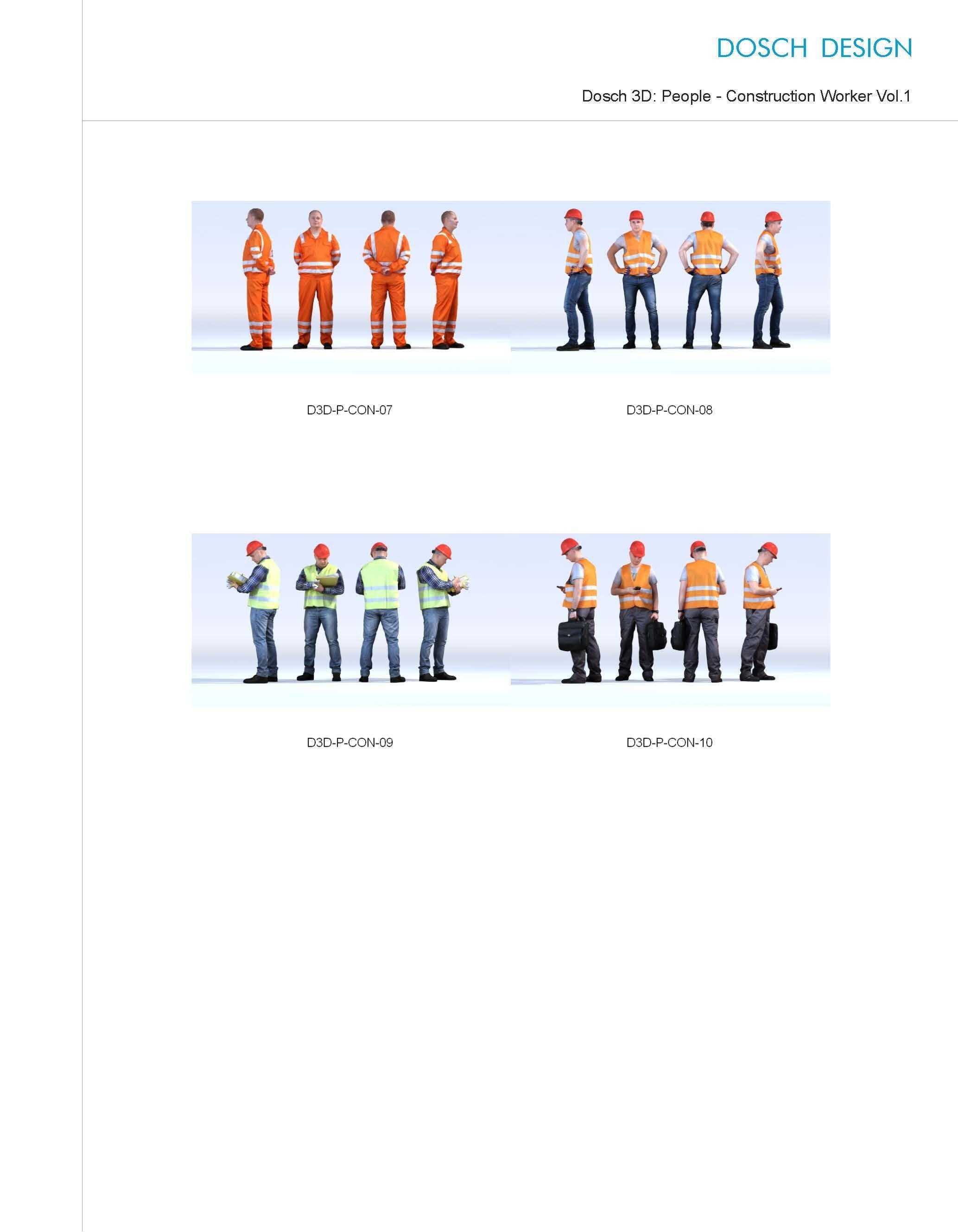 Dosch 3D - People - Construction Worker Vol 1 3D model | CGTrader