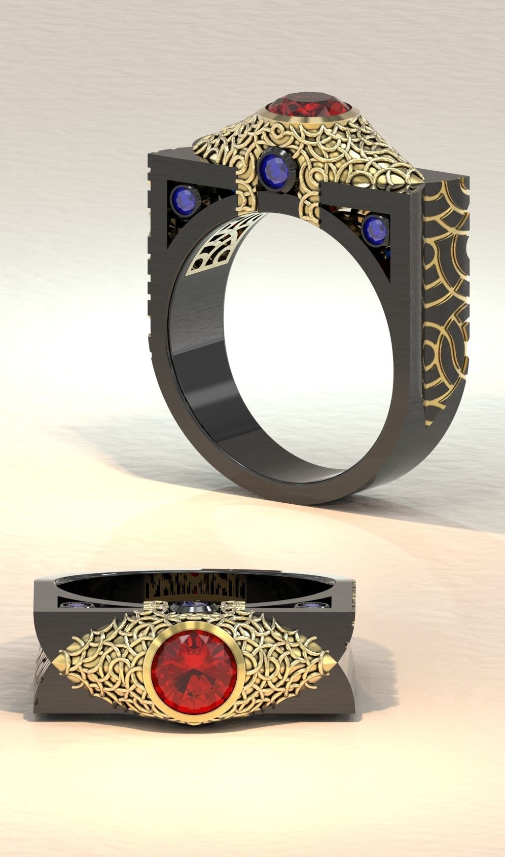 Signet ring Eye 3D model 3D printable | CGTrader