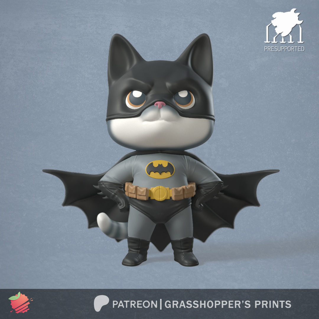 Batcat aka Batman Cat 3D model 3D printable | CGTrader