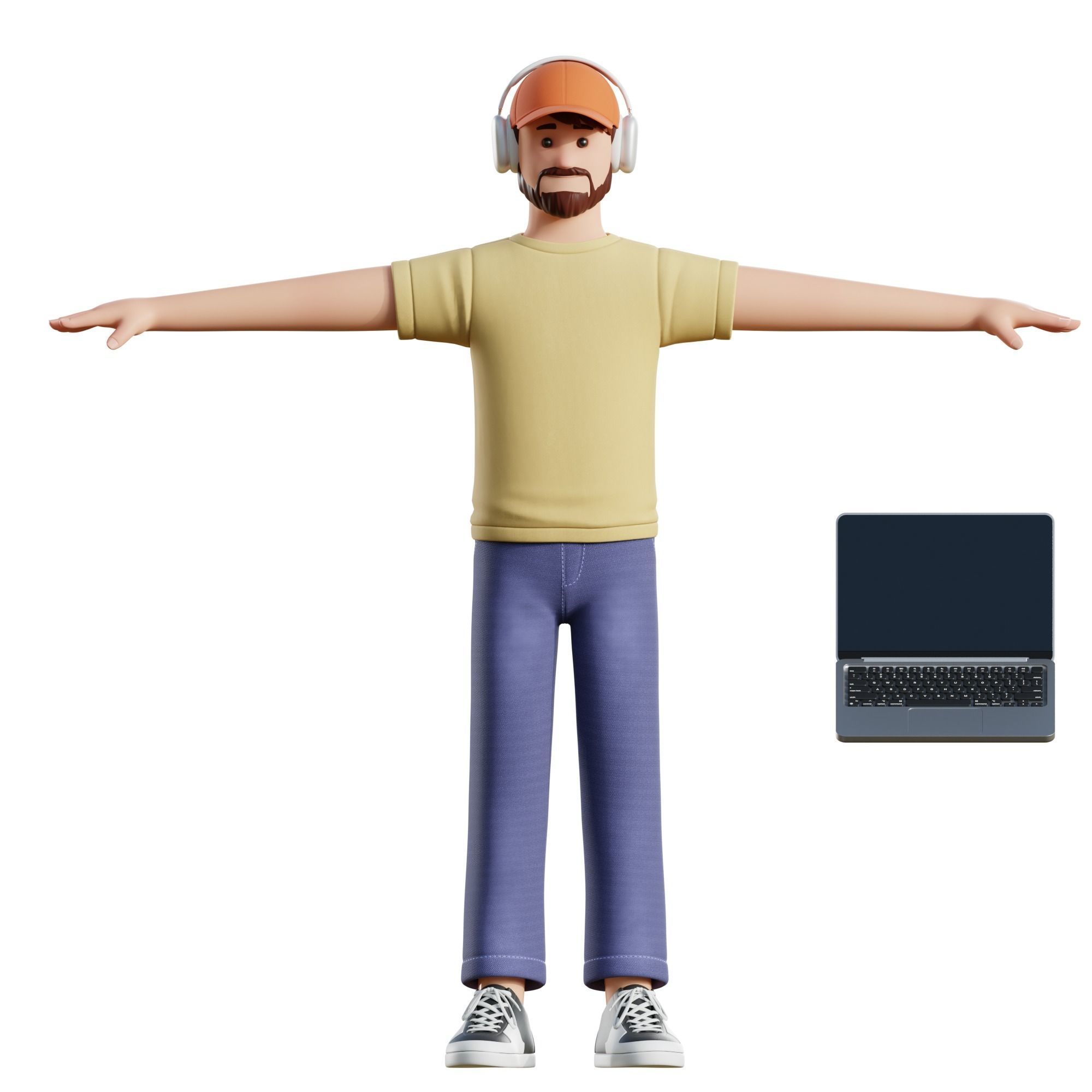 3D model Cartoon Software Developer VR / AR / low-poly rigged animated ...