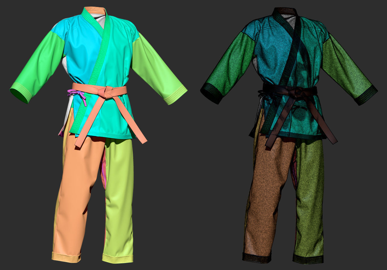 Karate Gi - Marvelous Designer project and OBJ 3D model | CGTrader