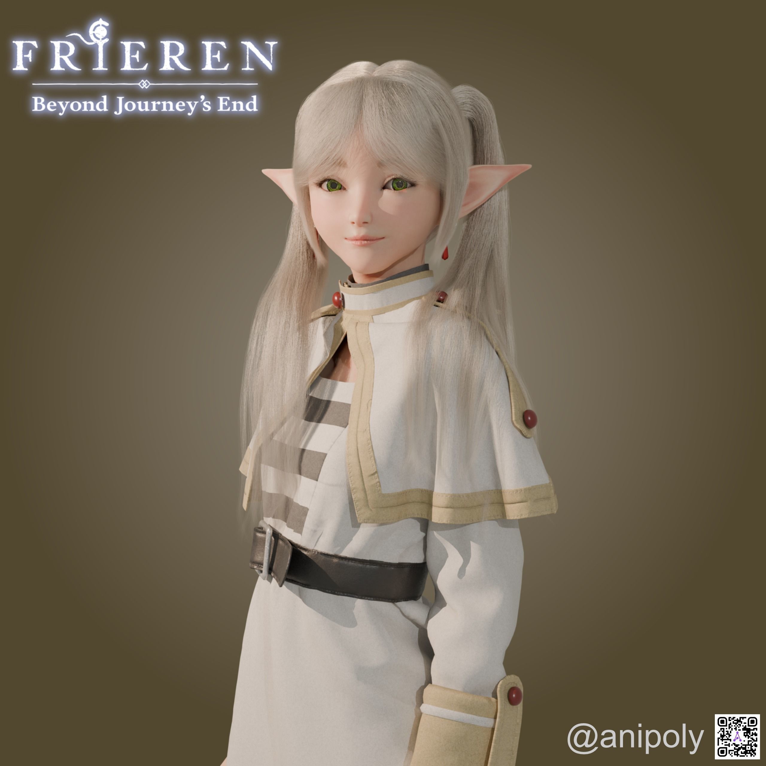 Frieren 3D Realistic Anime Character 3D model rigged | CGTrader